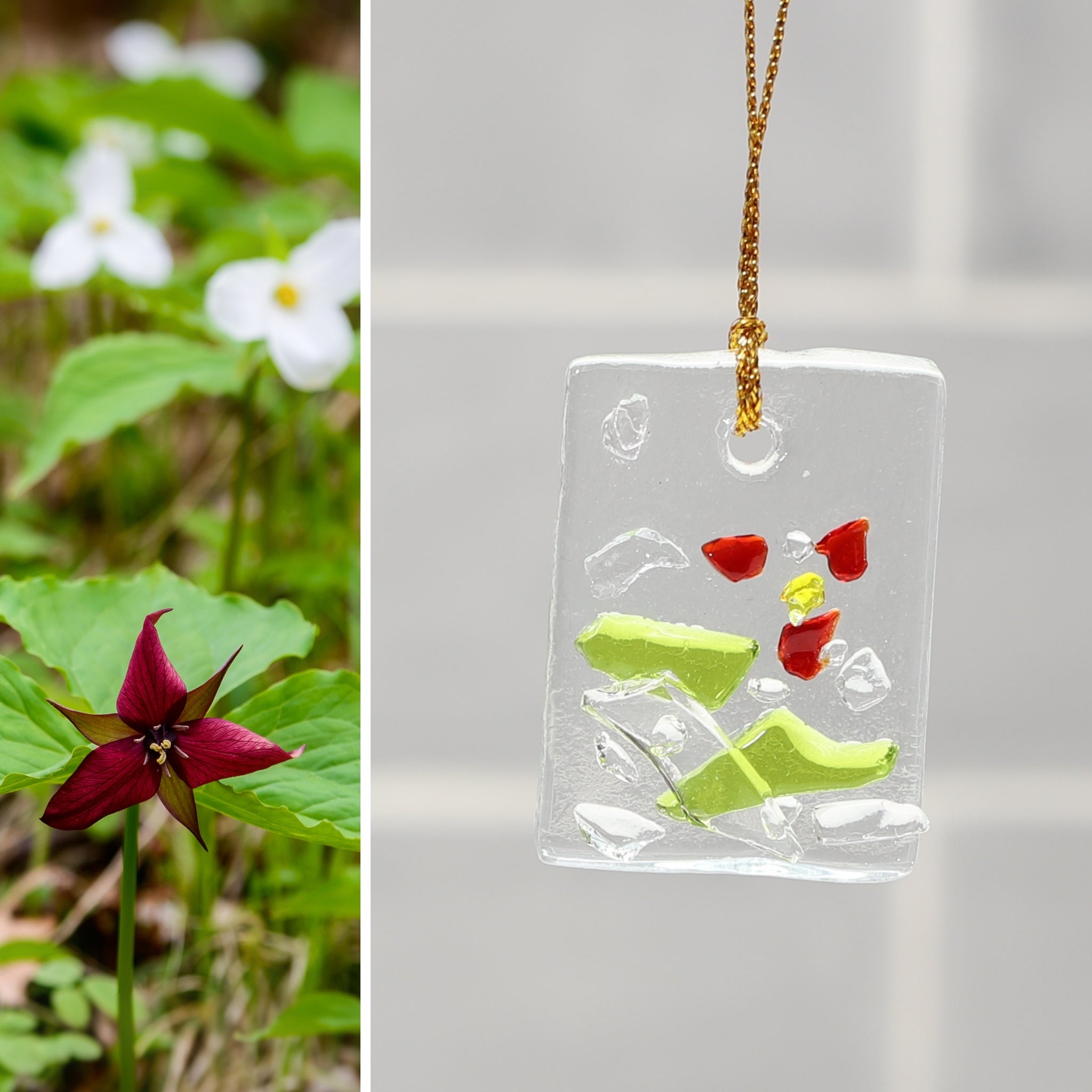 Glass Trillium Keepsake & Card – Artglas